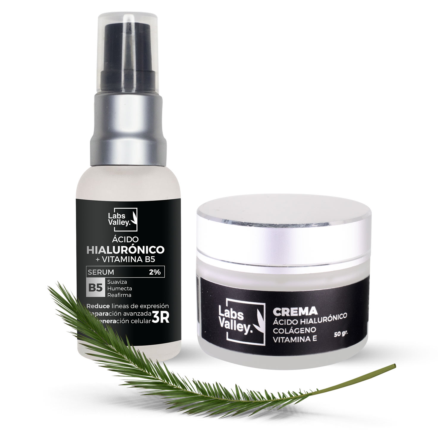 Hialurónico Labs Valley con B5 y Crema con Colágeno